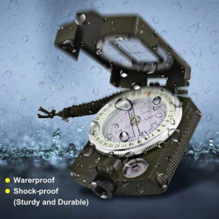 Pullox Magnetic Compass Compact Portable Lensatic Tactical Compass ...